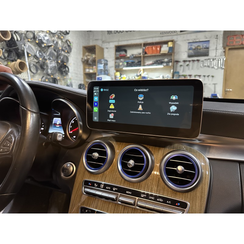Ekran Android Auto i CarPlay do Mercedesa GLA, GLC, CLA, V klasa